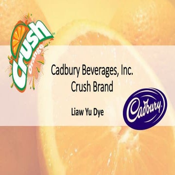 Crush brand cadburry beverages | PDF
