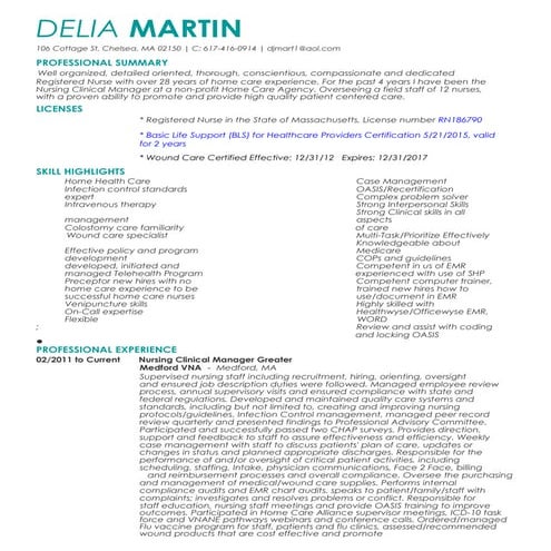 Delia Martin Resume 1 | RTF