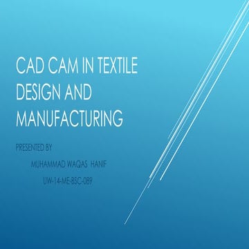 Cad cam in textile design and manufacturing | PDF