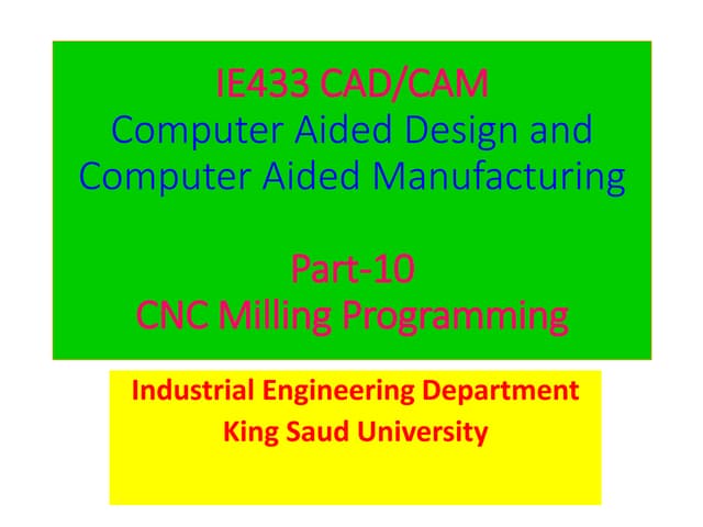Cnc milling programs | PDF