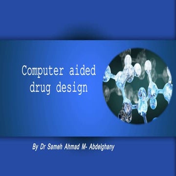 Computer aided drug design(CADD) | PPTX
