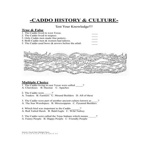 Caddo Quiz | PDF