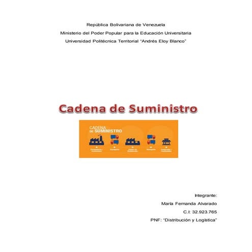 Cadena de suministro maria fernanda | DOCX