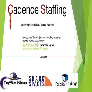 Becoming a Virtual Recruiter | PPTX | Resume Writing and Advice | Job ...