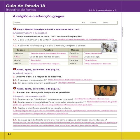 Caderno do aluno guia 18 | PDF