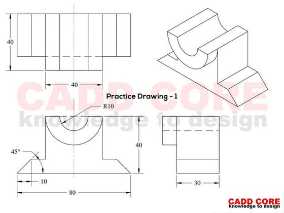AutoCAD Exercise Drawing #1~20 | PPT