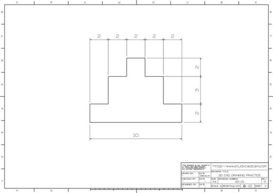 AutoCAD Exercise Drawing #1~20 | PDF