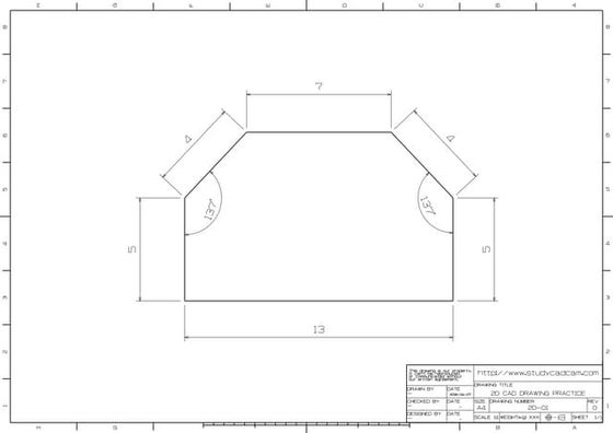 AutoCAD Exercise Drawing #1~20 | PDF