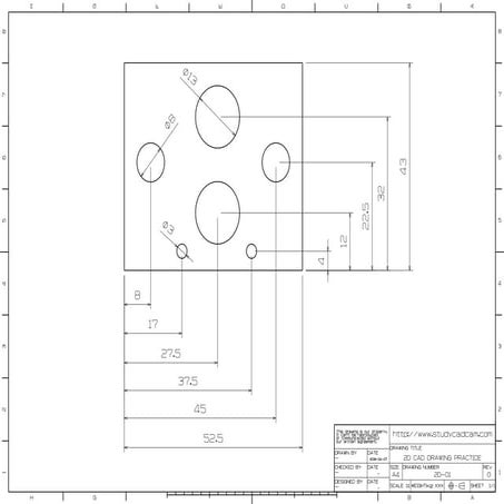 Cad exercises sample 016 | PPT