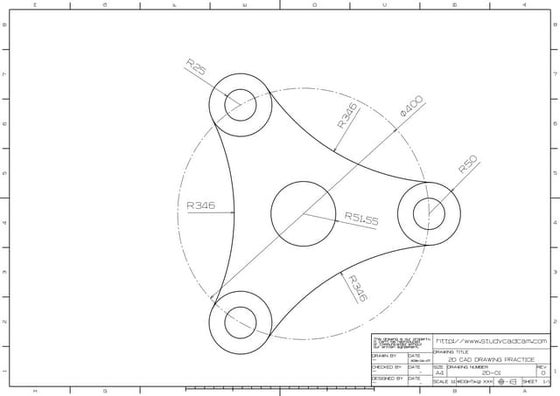 AutoCAD Exercise Drawing #1~20 | PDF