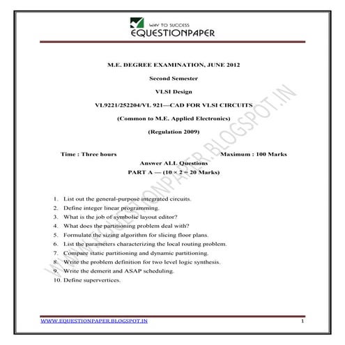Cad For Vlsi Circuits June 2012 Pdf 1462