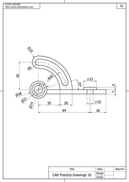 Cad practice drawings 2 | PDF