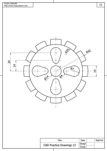 Cad practice drawings 12 | PDF