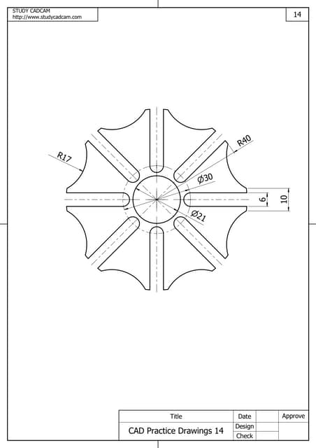 Cad practice drawings 8 | PDF
