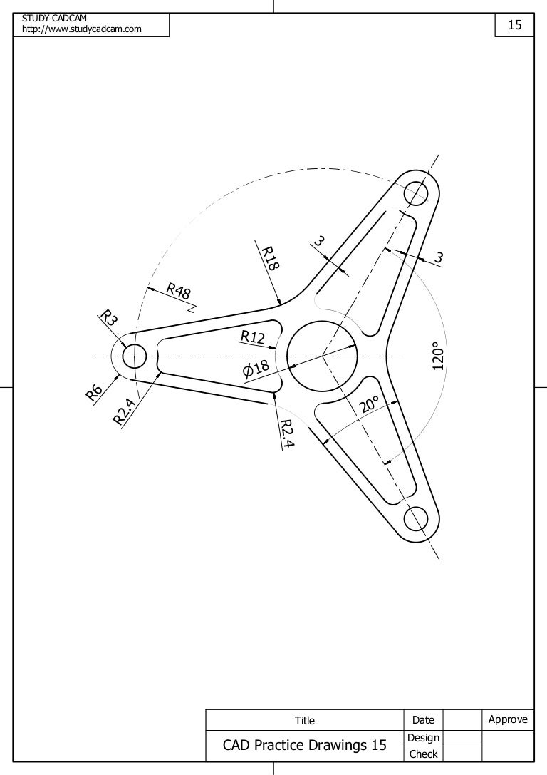 Cad practice drawings 15