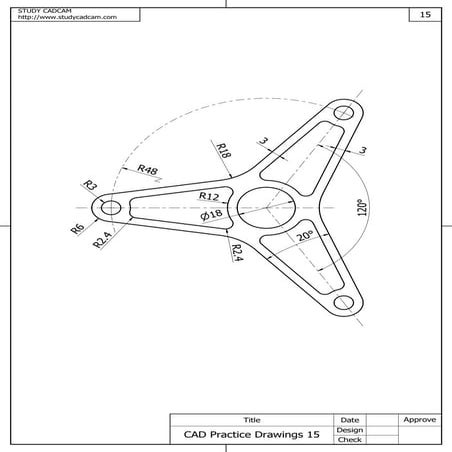 Cad practice drawings 15 | PDF