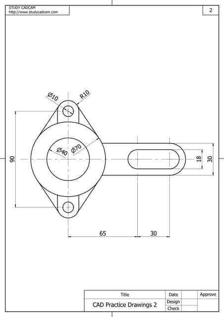 Cad practice drawings 9 | PDF