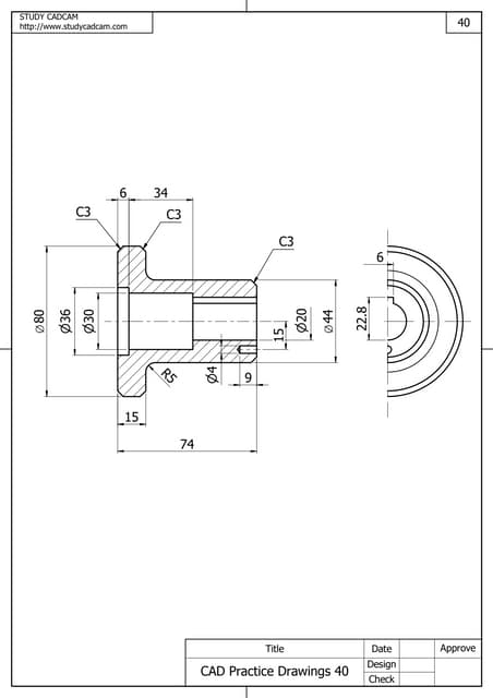 Cad practice drawings 121 130 | PDF