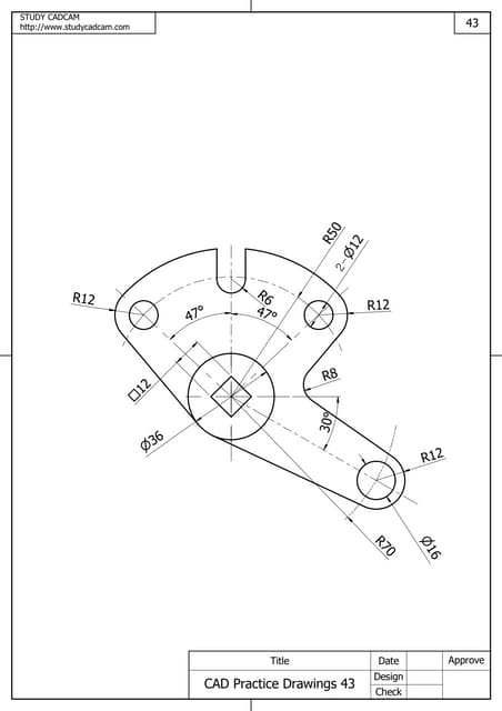 Cad practice drawings 181 189 | PDF