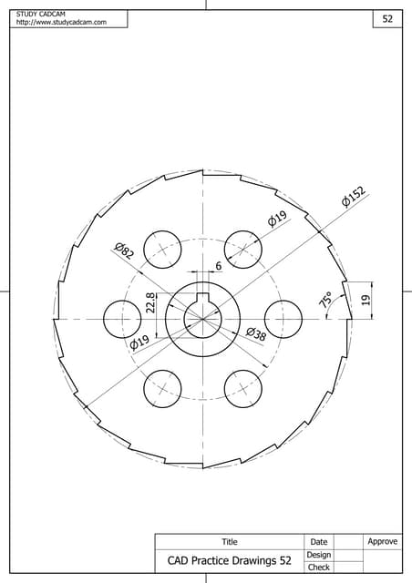 Cad practice drawings 121 130 | PDF
