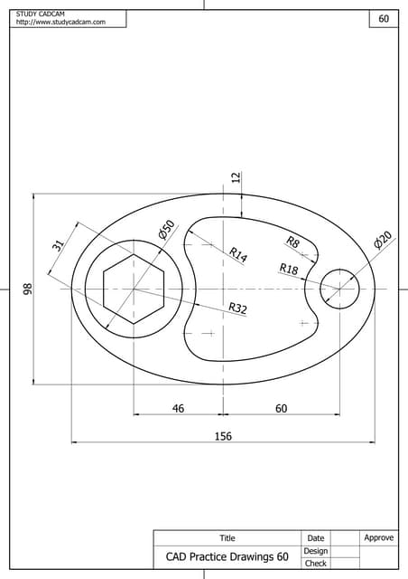 Cad practice drawings 121 130 | PDF