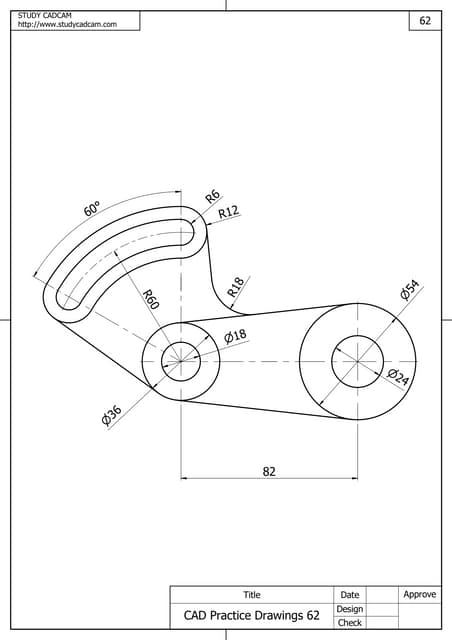 Cad practice drawings 71 80 | PDF