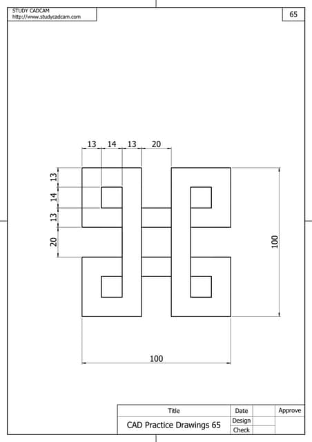Cad practice drawings 121 130 | PDF
