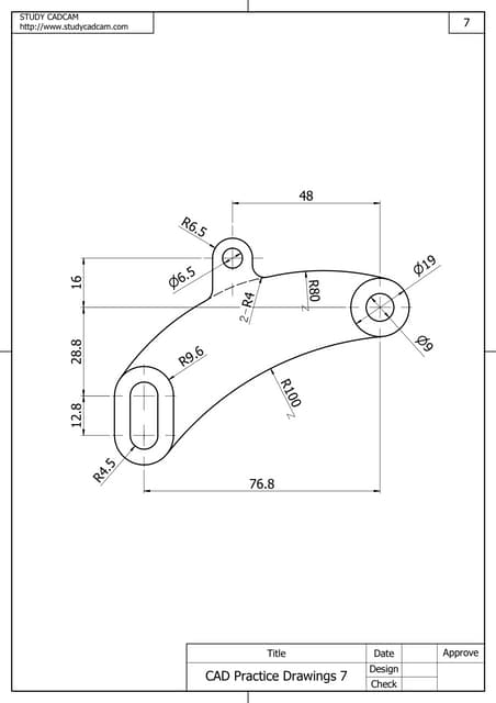 Cad practice drawings 39 | PDF