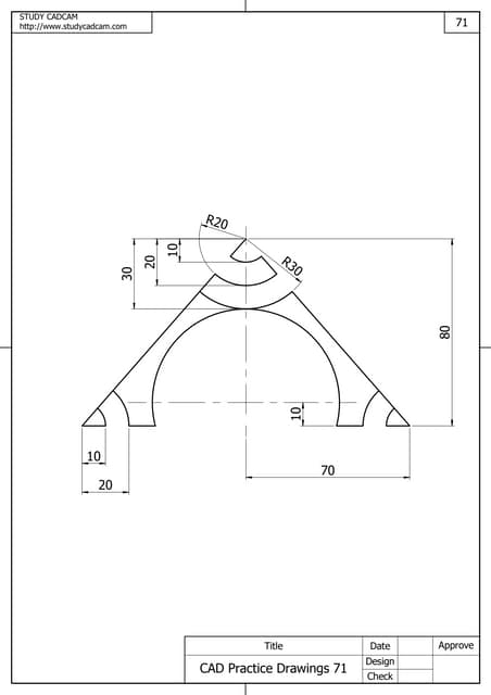AutoCAD Exercise Drawing #1~20 | PPT