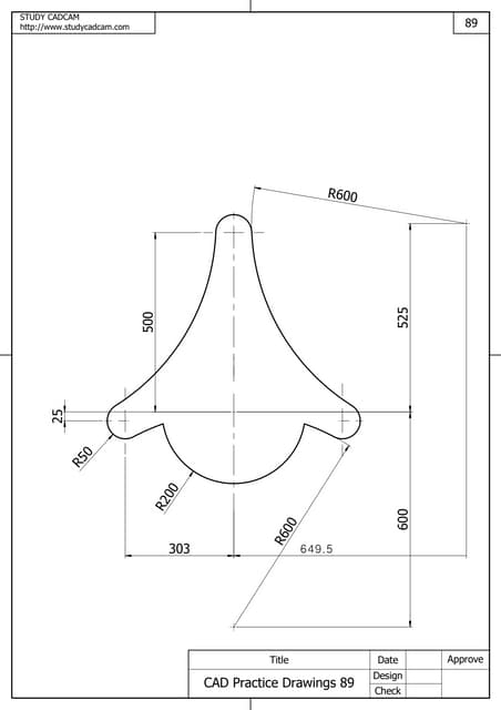 Cad practice drawings 181 189 | PDF
