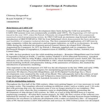CAD & Production | PDF