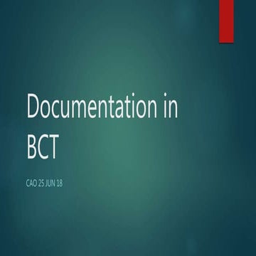 Cadre documentation briefing for 25 jun | PPT