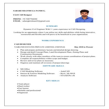 Civil Cad Designer Resume Template Civil Engineer Resume Example