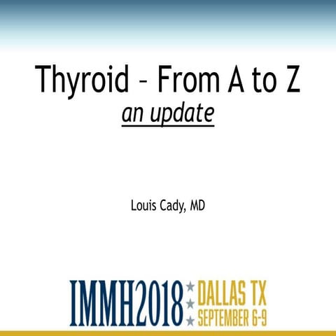 THE THYROID AXIS FROM "A" TO "Z" | PPTX