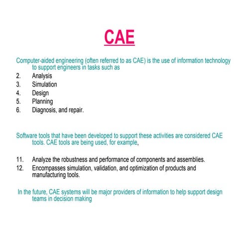 CAE | PPT