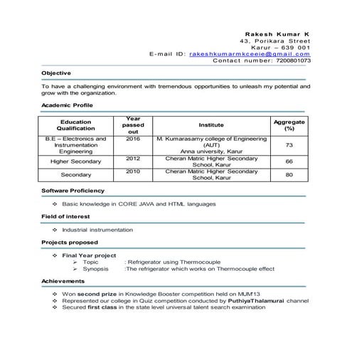 Rakesh Kumar Resume | DOCX