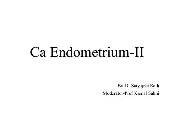 Endometrial Carcinoma | PPTX