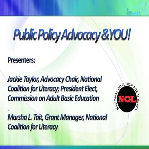Public Policy Advocacy & YOU! | PPTX