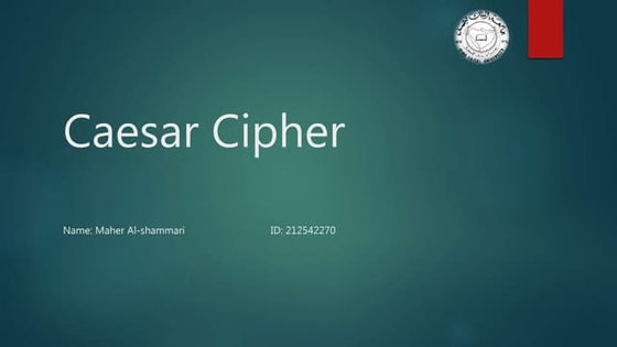 The Caesar Cipher | PDF | Programming Languages | Computing