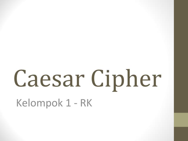 Sistem Kriptografi Klasik Berbasis Substitusi | DOCX