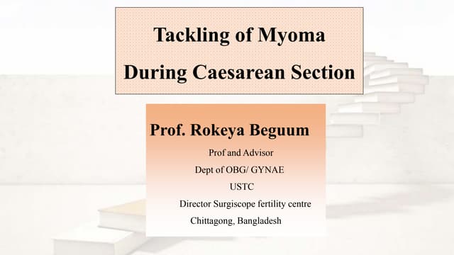 Caesarean Myomectomy Ppt Pptx