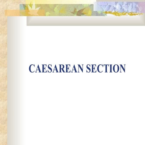 Classification of caesarean section | PPT
