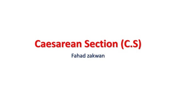 Lower segmental caesarian section tray | PPT