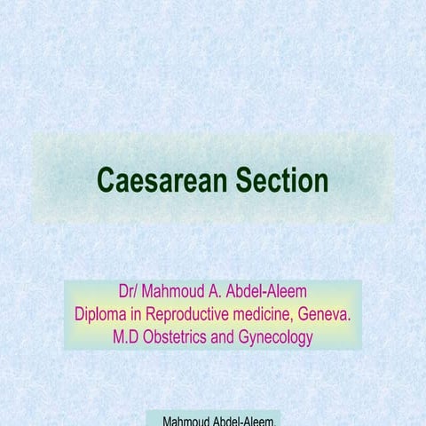 Pregnancy with previous cesarean section | PPTX