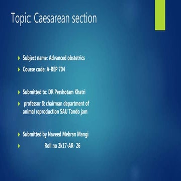 Caesarean section | PPTX