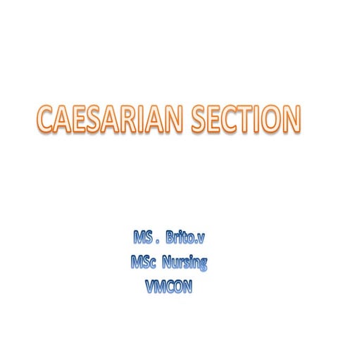 Caesarian section | PPT