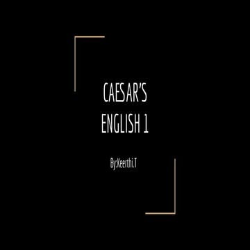 CAESAR’S ENGLISH 1.pdf learn Latin roots | PDF