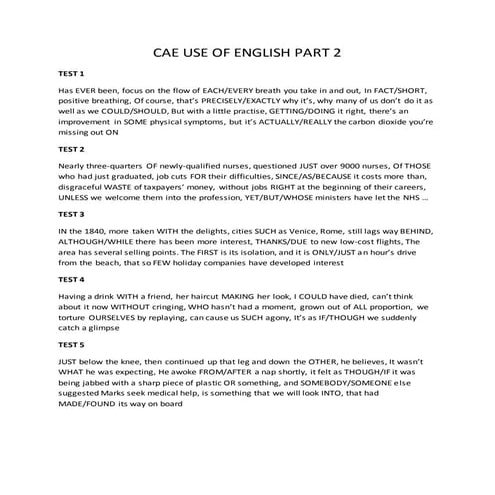 Cae use of english part 2 | DOCX