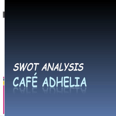 Café Adhelia Swot Analysis | PPT