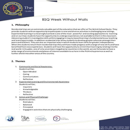 BSQ Week Without Walls